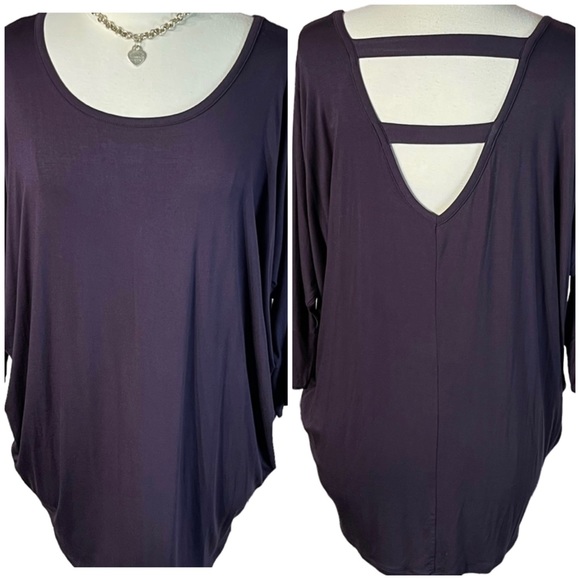 Market & Spruce | Tops | Market Spruce Mallio Eggplant 34 Sleeve Double ...